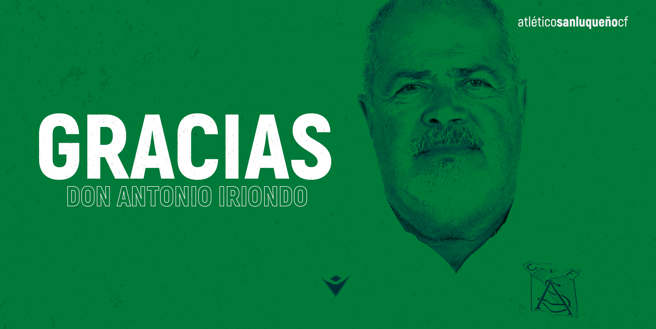 Antonio Iriondo deja de ser entrenador del Atlético Sanluqueño CF - Atlético Sanluqueño C. F.